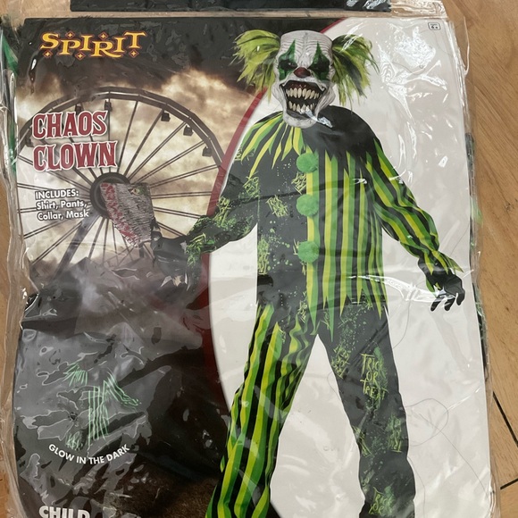Spirit | Costumes | Spirit Chaos Clown Kids Costume Neon Green And ...